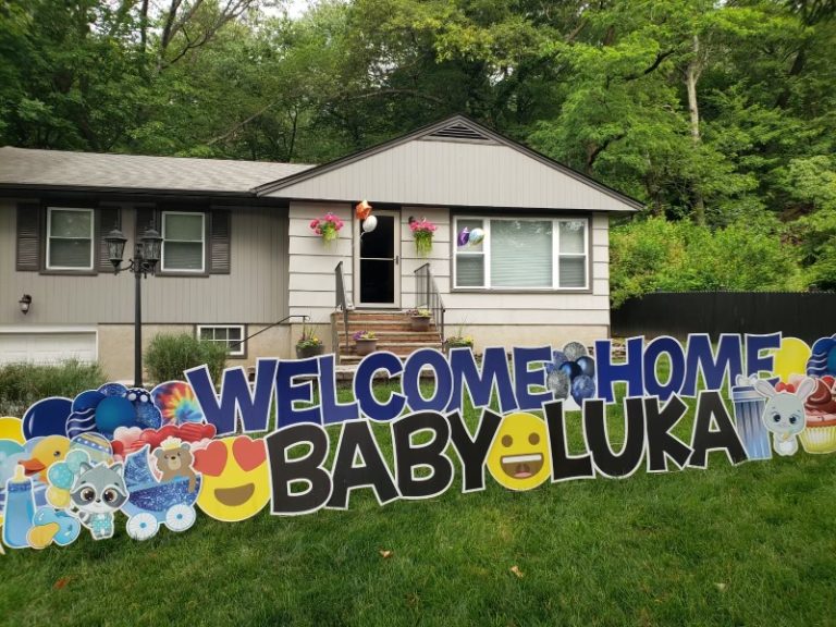 Stunning Welcome Home Baby Sign Project in Oakland, NJ